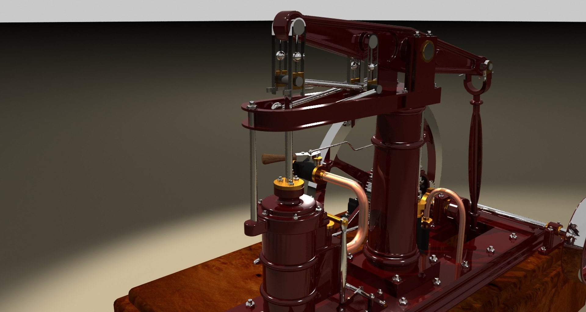 Free Steam Engine 3d Model