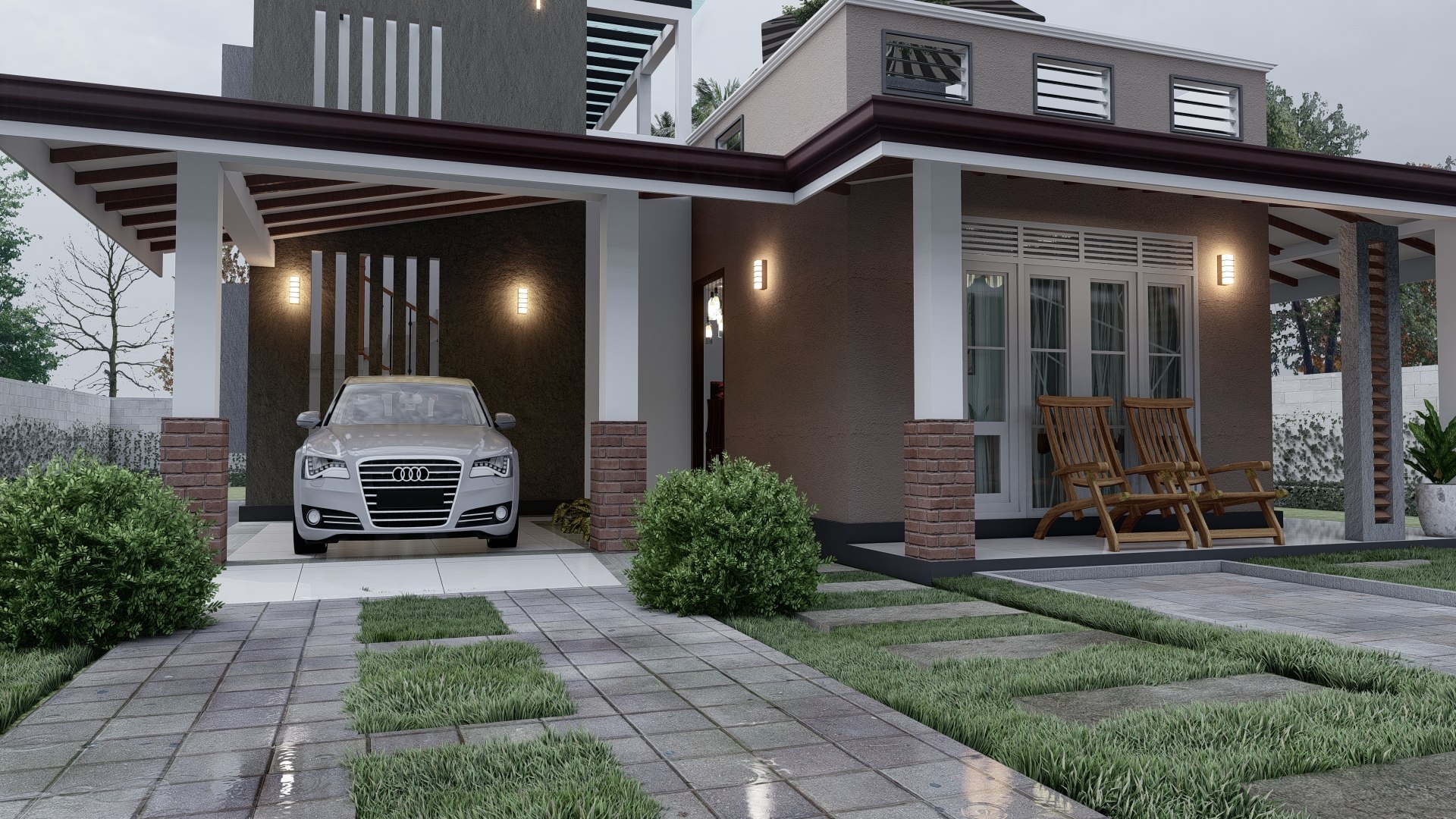 3D Double storey house - TurboSquid 2110502