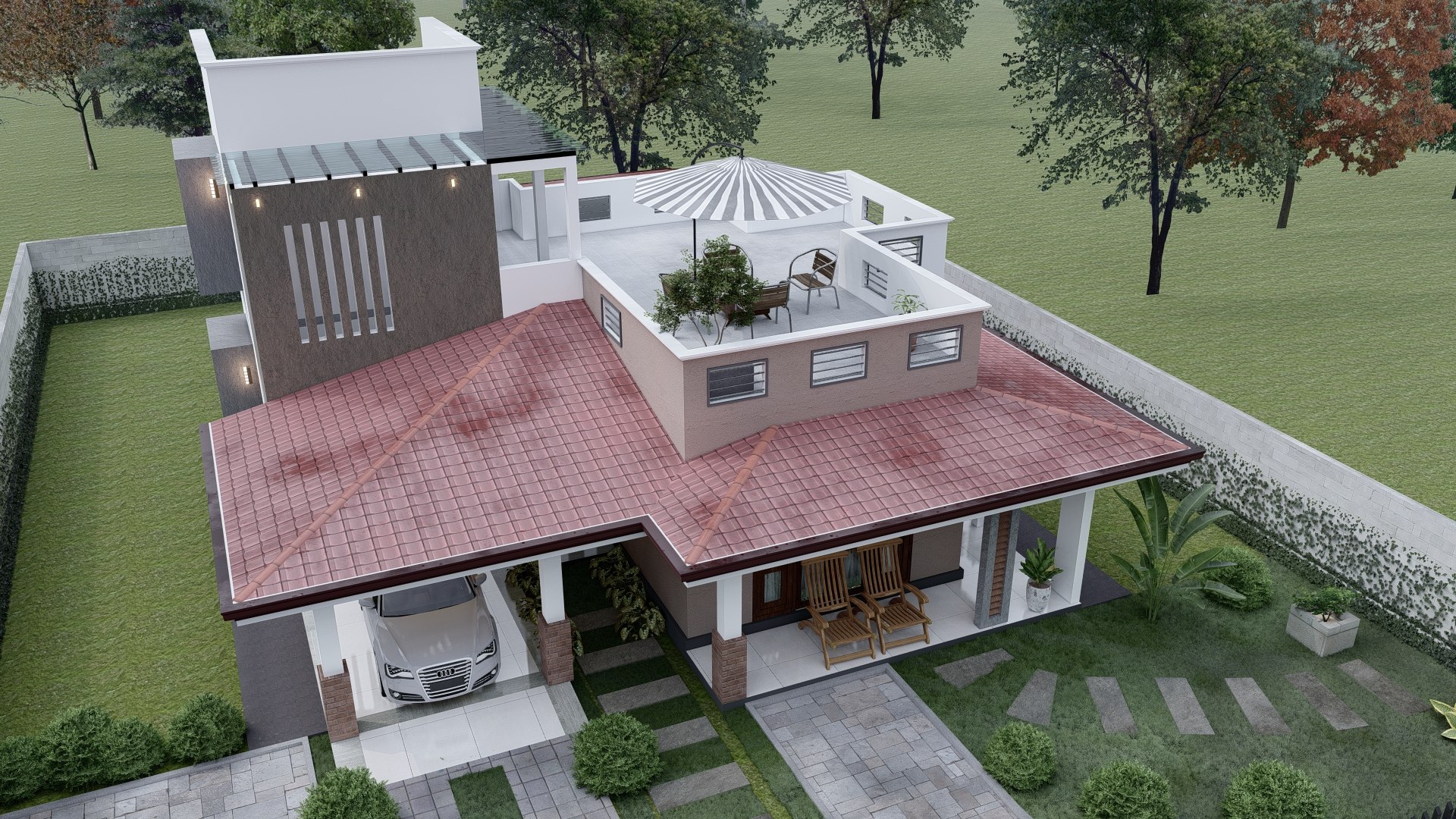 3D Double storey house - TurboSquid 2110502
