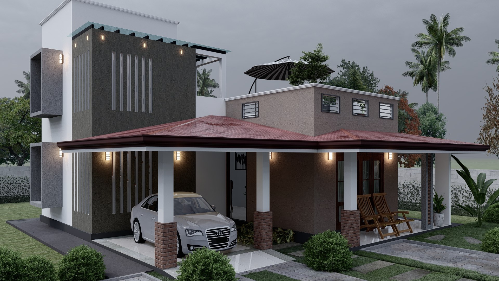 3D Double storey house - TurboSquid 2110502