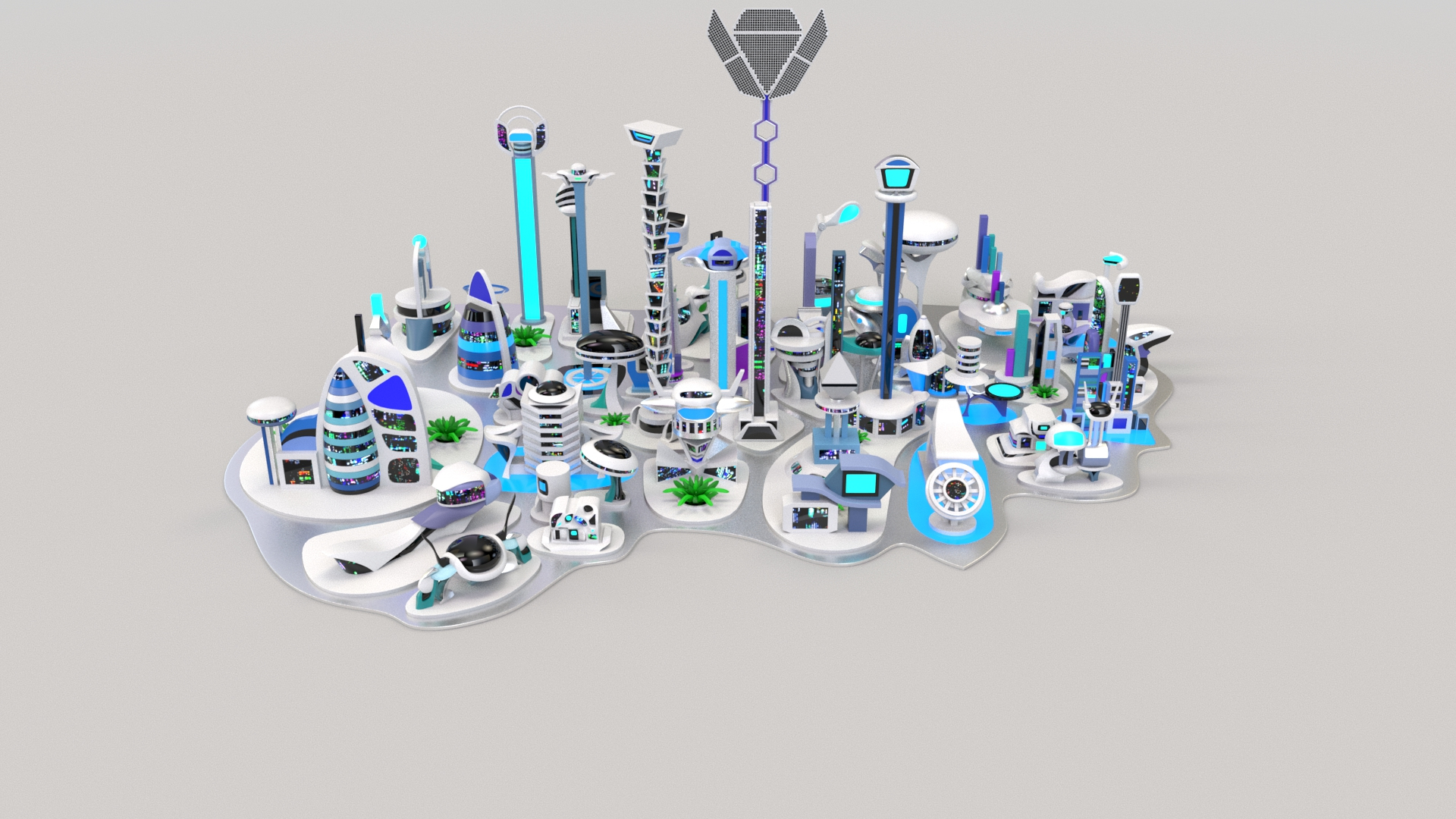 Metaverse Cyber District X1 3D Model - TurboSquid 1968865