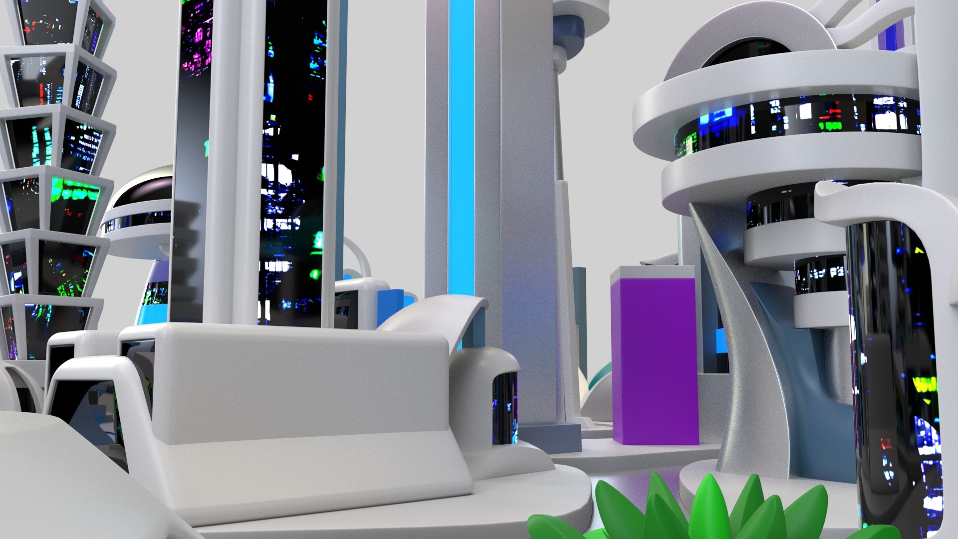 Metaverse Cyber District X1 3D Model - TurboSquid 1968865