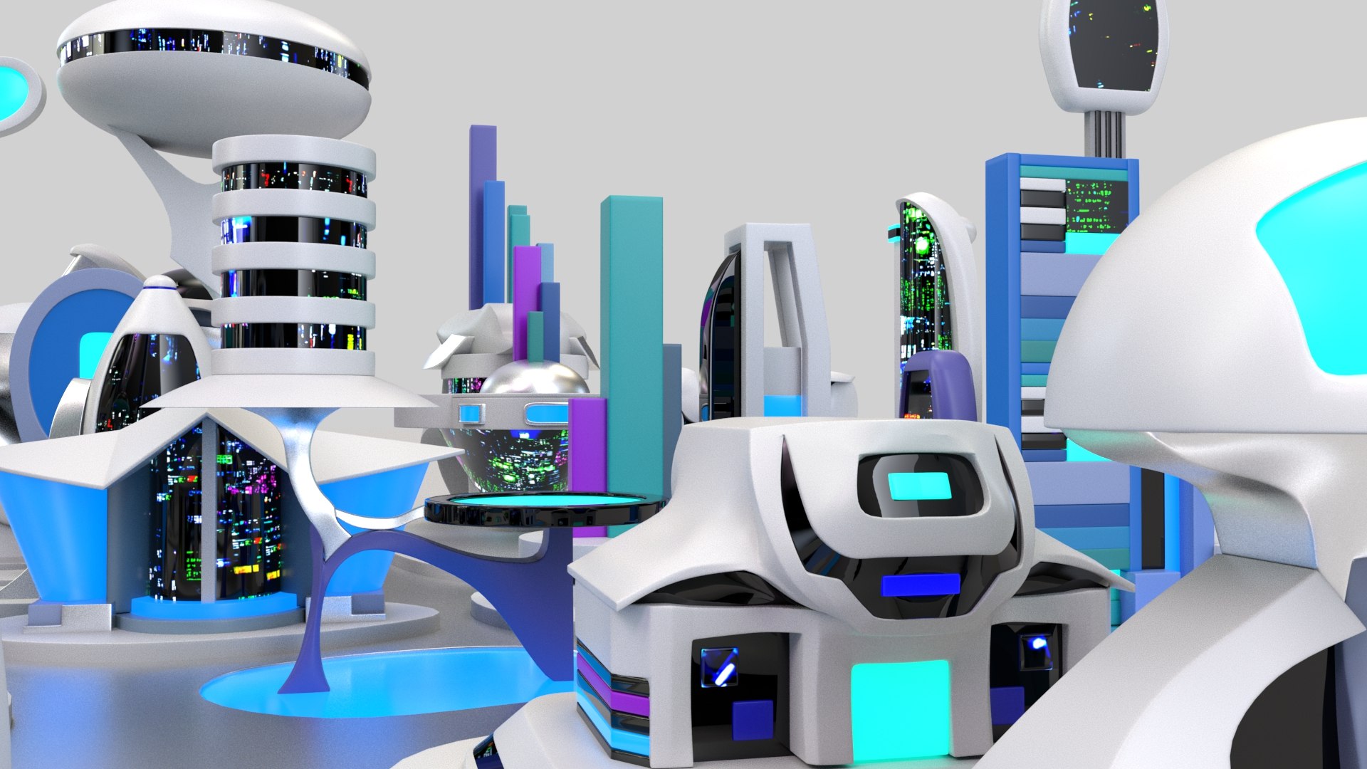 Metaverse Cyber District X1 3D Model - TurboSquid 1968865