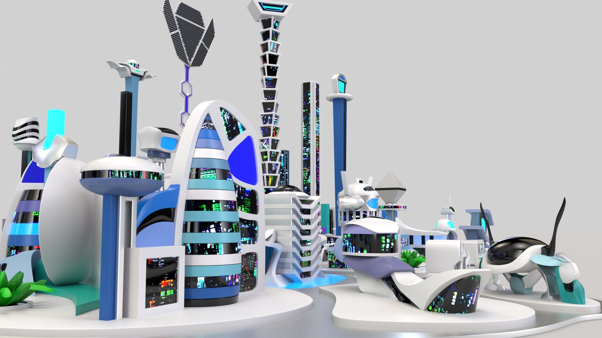 Metaverse Cyber District X1 3D Model - TurboSquid 1968865