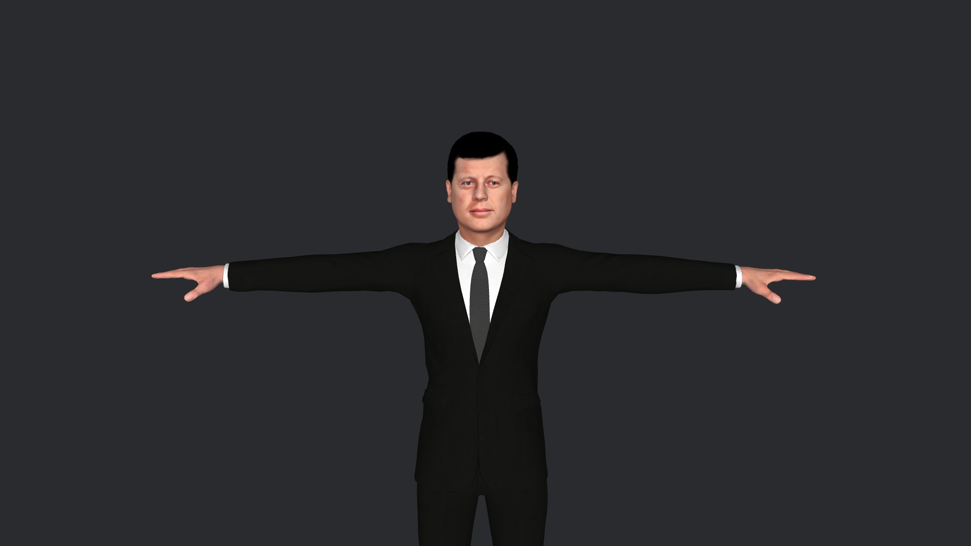 John F Kennedy Hyper Realistic Full Body Fully Rigged 3D Character 3D ...