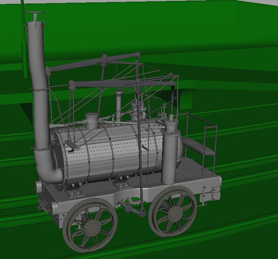 3d Puffing Billy Steam Locomotive Model