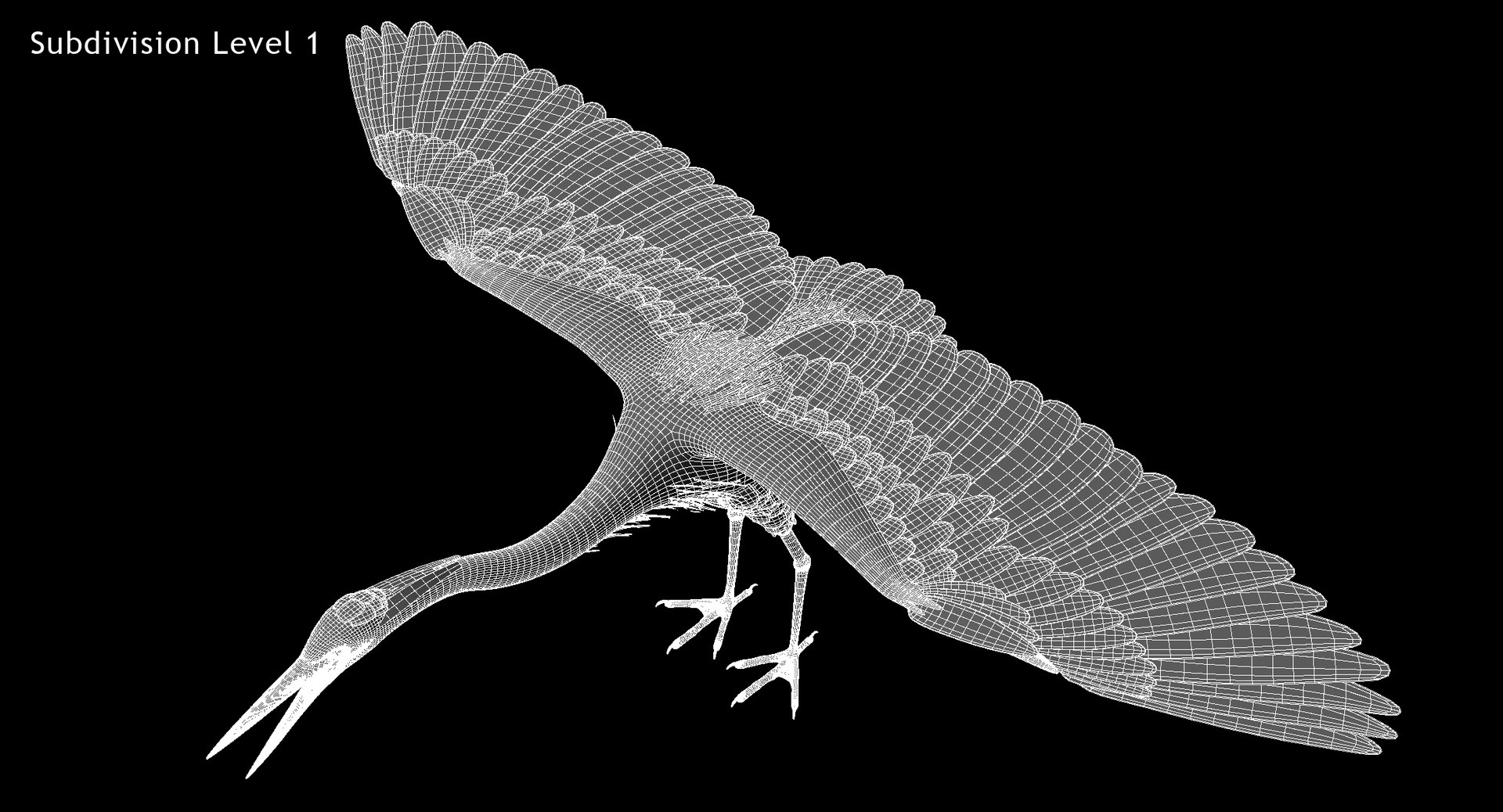 Ardea Herodias Great Blue Heron Obj