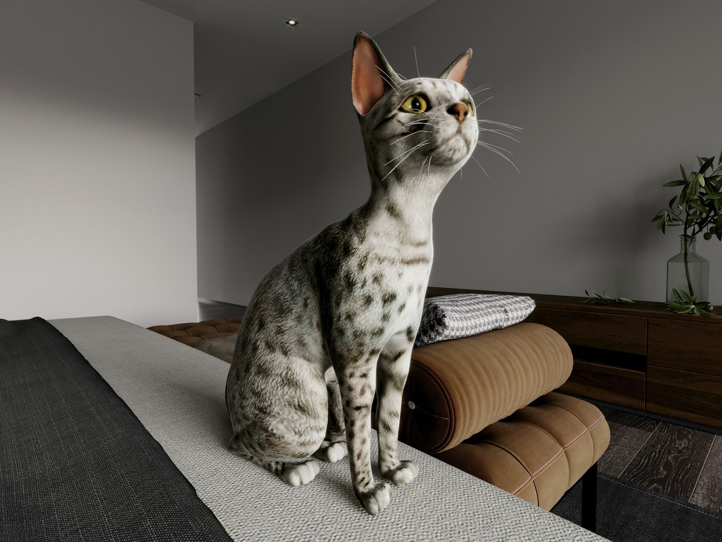 Cat Model 3DS MAX OBJ 3D Model - TurboSquid 2287936