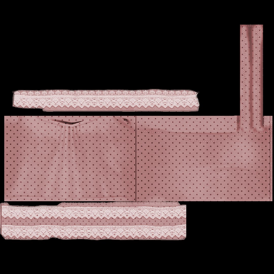 3D Strap Tank Top With Frills - TurboSquid 1780036