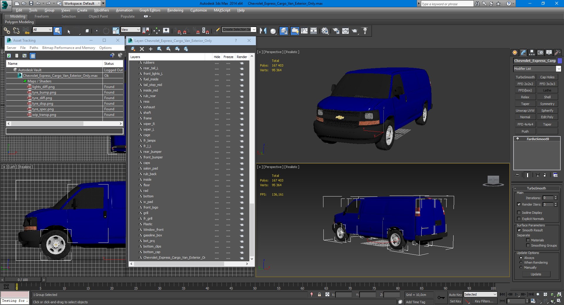 Chevrolet Express Cargo Van Exterior Only 3D Model - TurboSquid 1789905