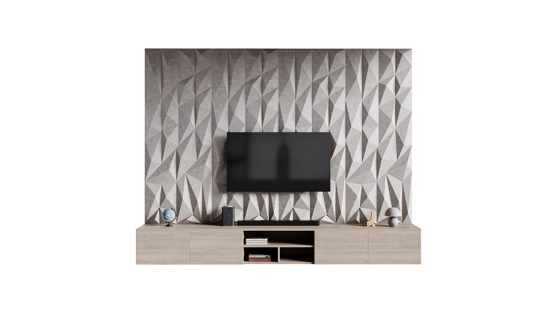 Modern TV Wall 021 Model - TurboSquid 2379176