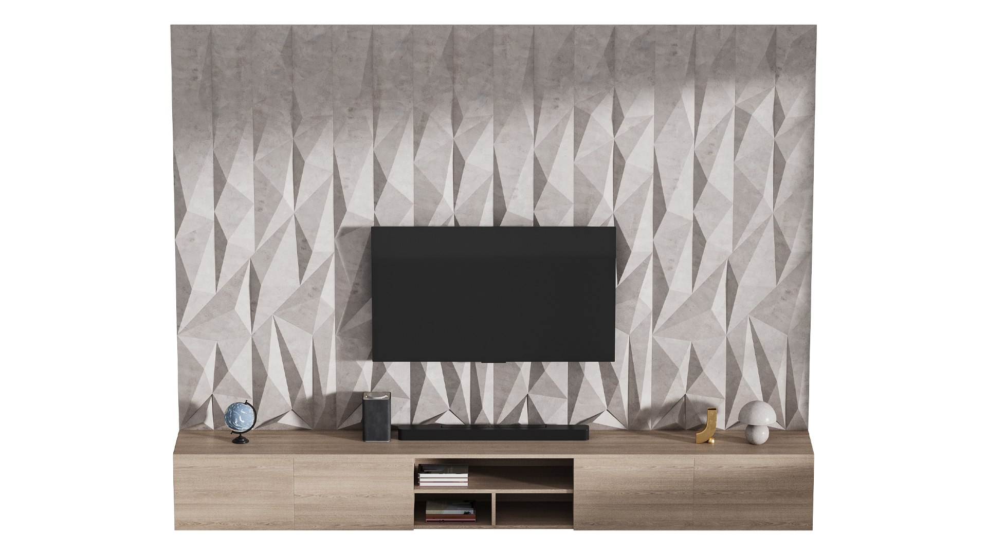 Modern TV Wall 021 Model - TurboSquid 2379176