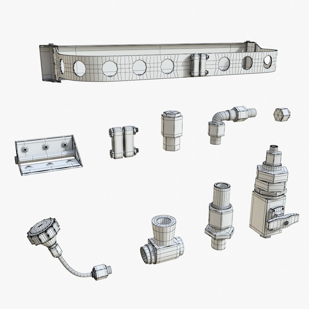 3d fasteners mounts 01 model