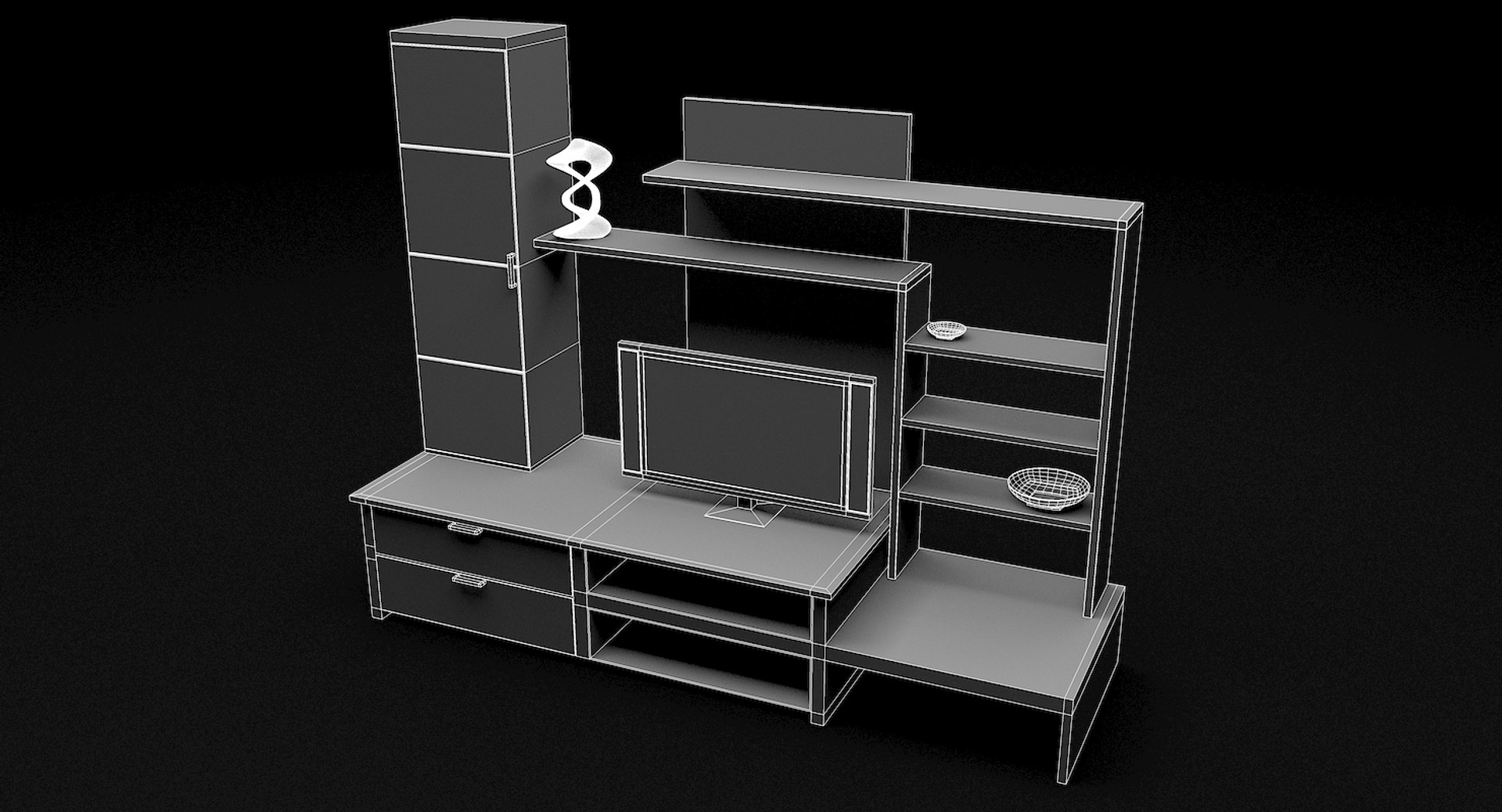3D designs luxury tv set model - TurboSquid 1212238