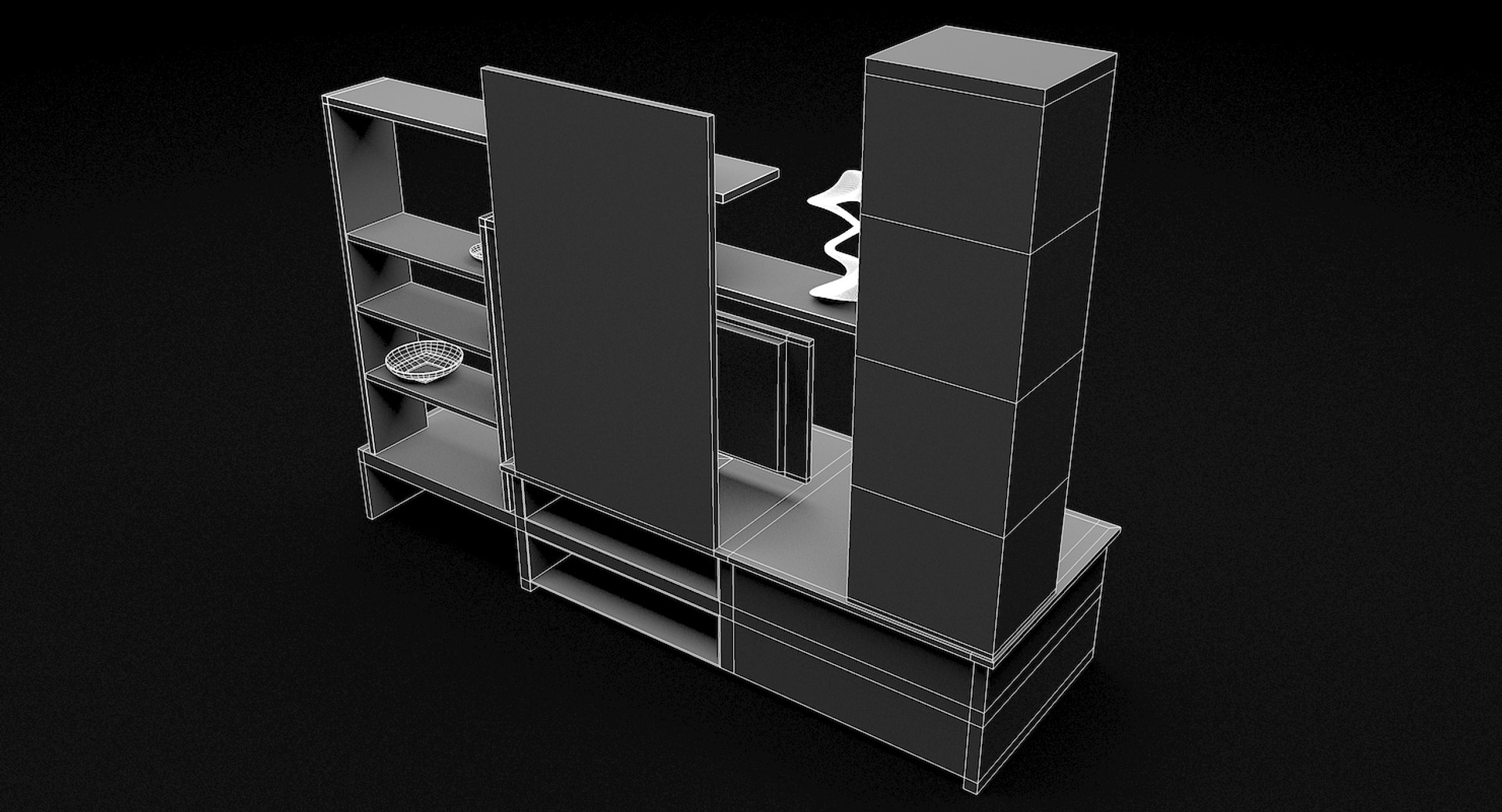 3D designs luxury tv set model - TurboSquid 1212238