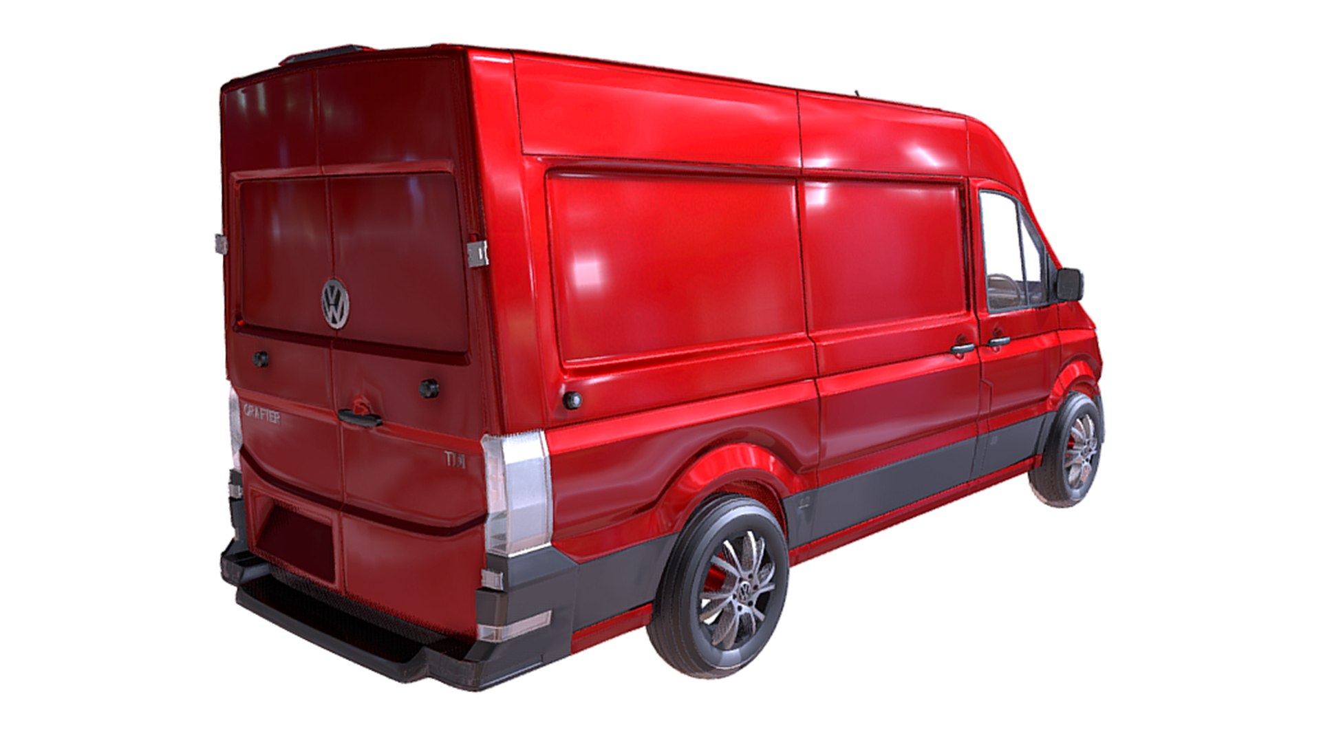 Red Van - Volkswagen Crafter 3D - TurboSquid 2149334