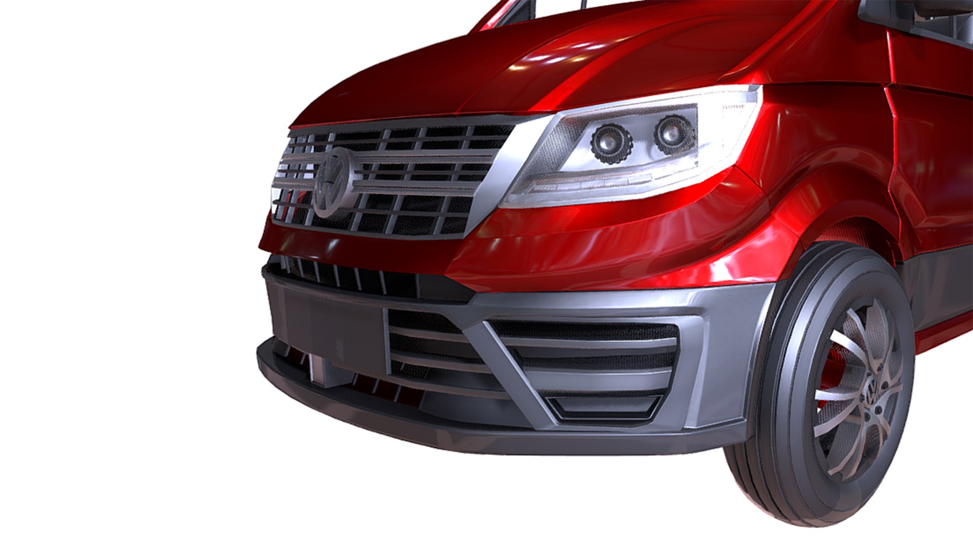 Red Van - Volkswagen Crafter 3D - TurboSquid 2149334