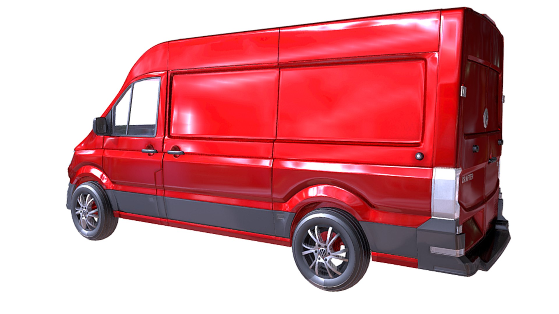 Red Van - Volkswagen Crafter 3D - TurboSquid 2149334