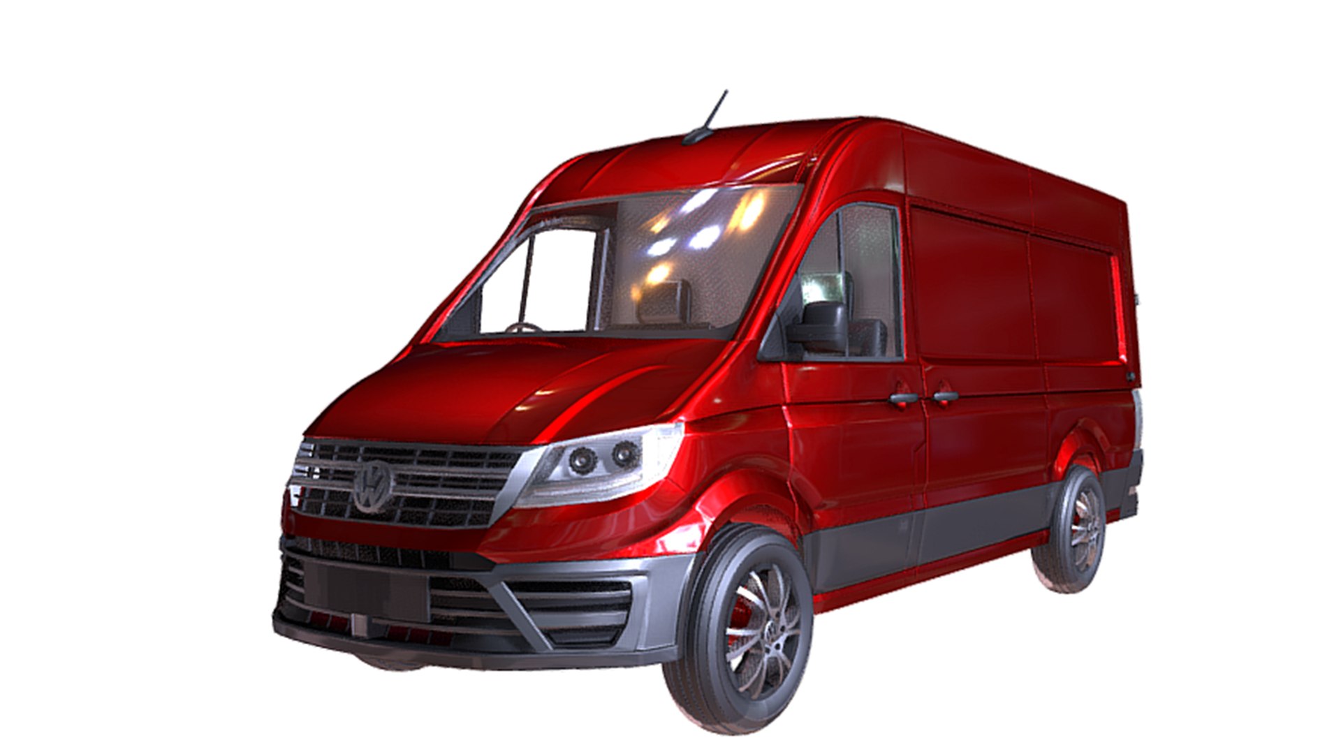 Red Van - Volkswagen Crafter 3D - TurboSquid 2149334