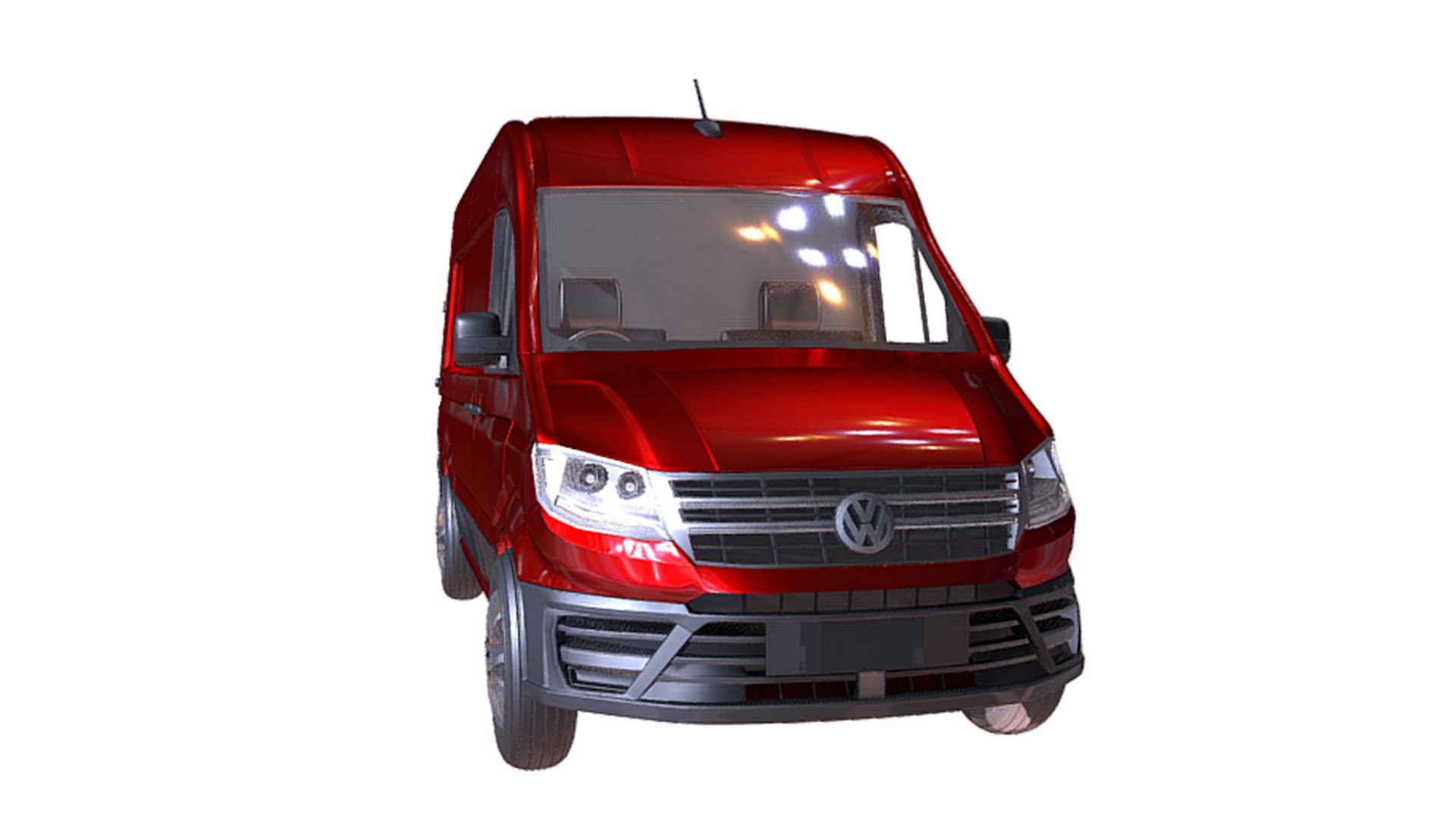 Red Van - Volkswagen Crafter 3D - TurboSquid 2149334