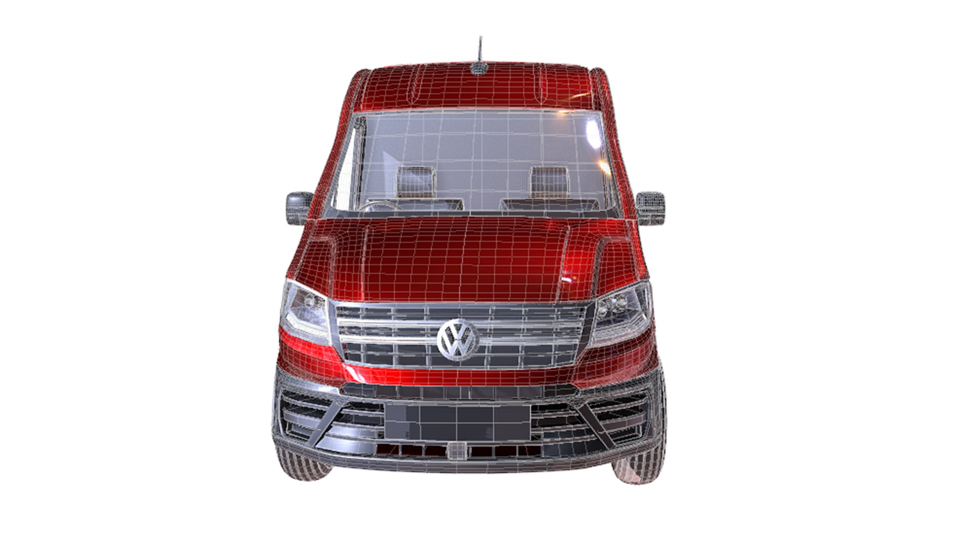 Red Van - Volkswagen Crafter 3D - TurboSquid 2149334