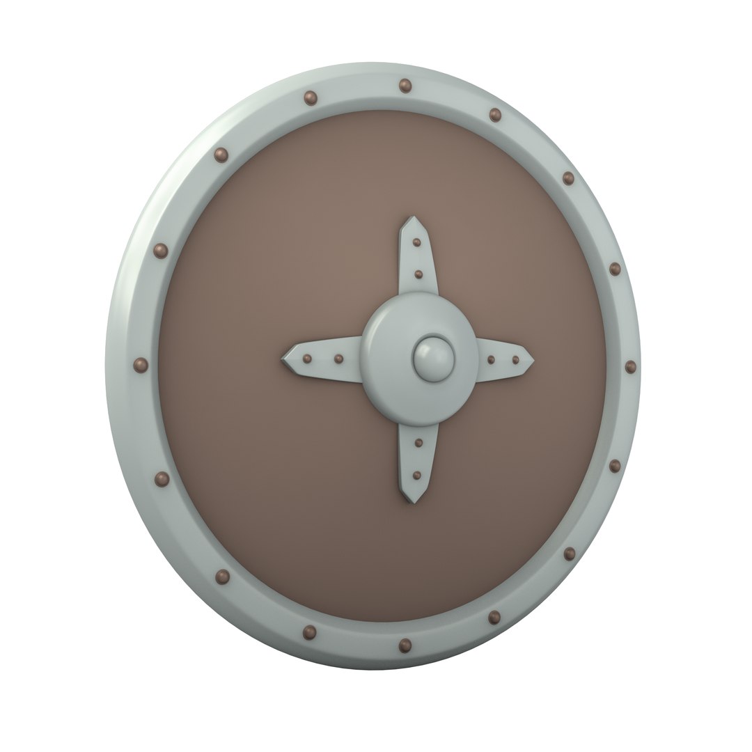 Cartoon shield 3D model - TurboSquid 1401913