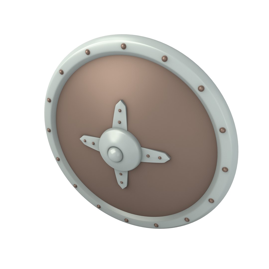 Cartoon shield 3D model - TurboSquid 1401913