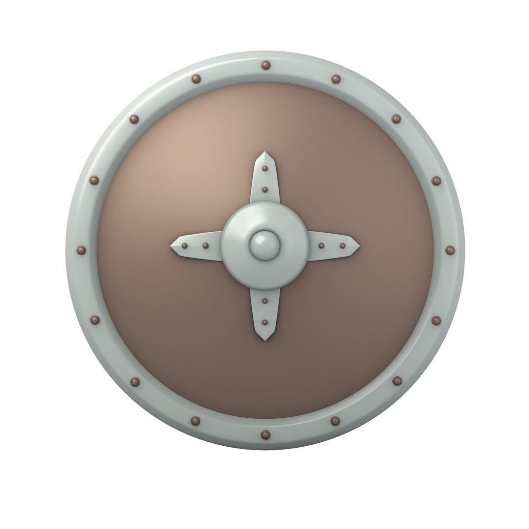 Cartoon shield 3D model - TurboSquid 1401913