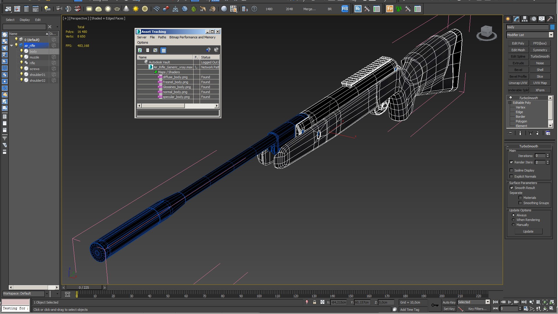 Air Rifle Generic 3D Model - TurboSquid 1438882