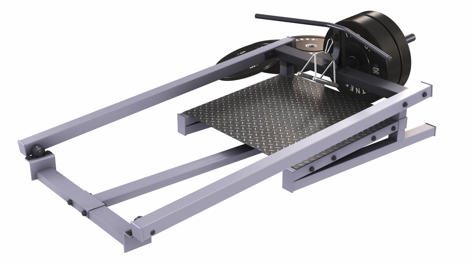 GYM T-Bar with Barbells 3D model - TurboSquid 1928048