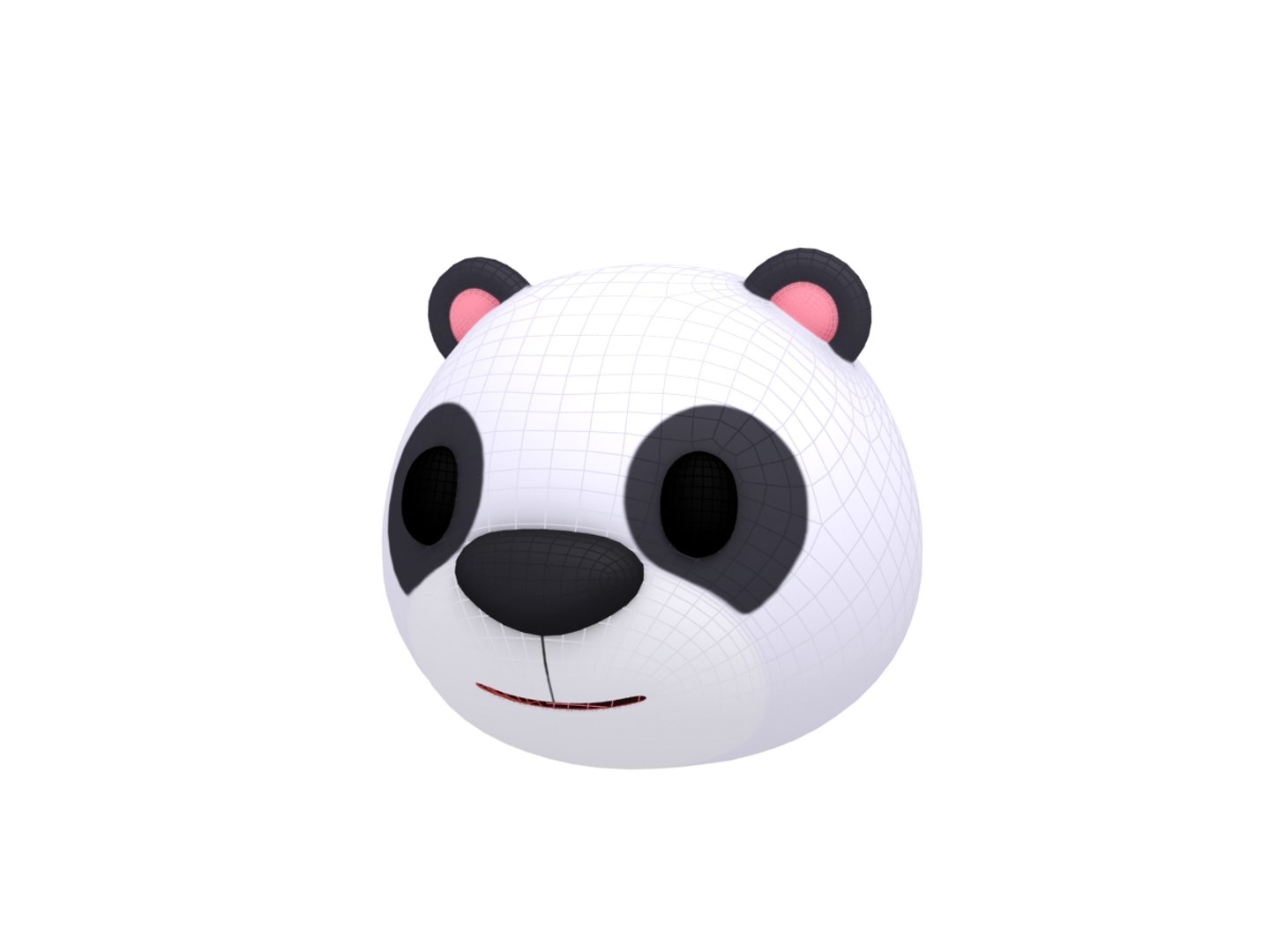 Panda Head Cartoon 3D Model - TurboSquid 1373929