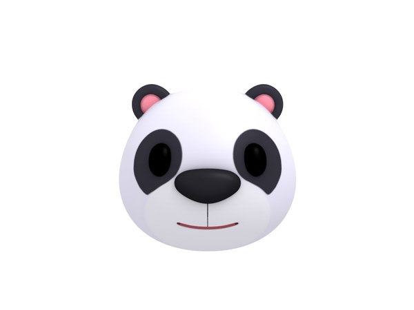 Panda head cartoon 3D model - TurboSquid 1373929