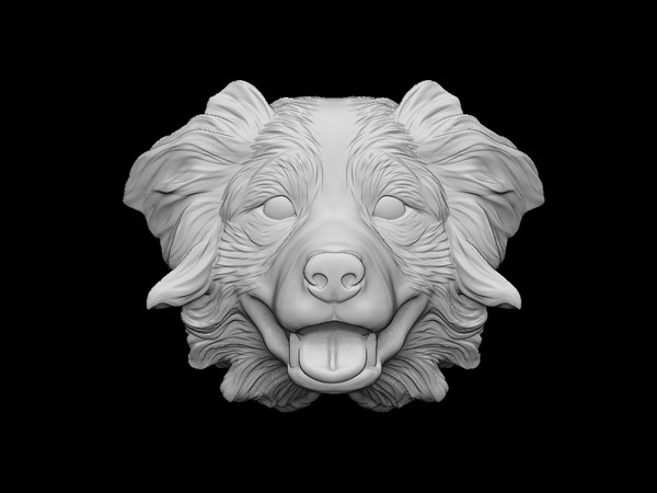 3D модель Australian Shepherd bas relief - TurboSquid 1875715