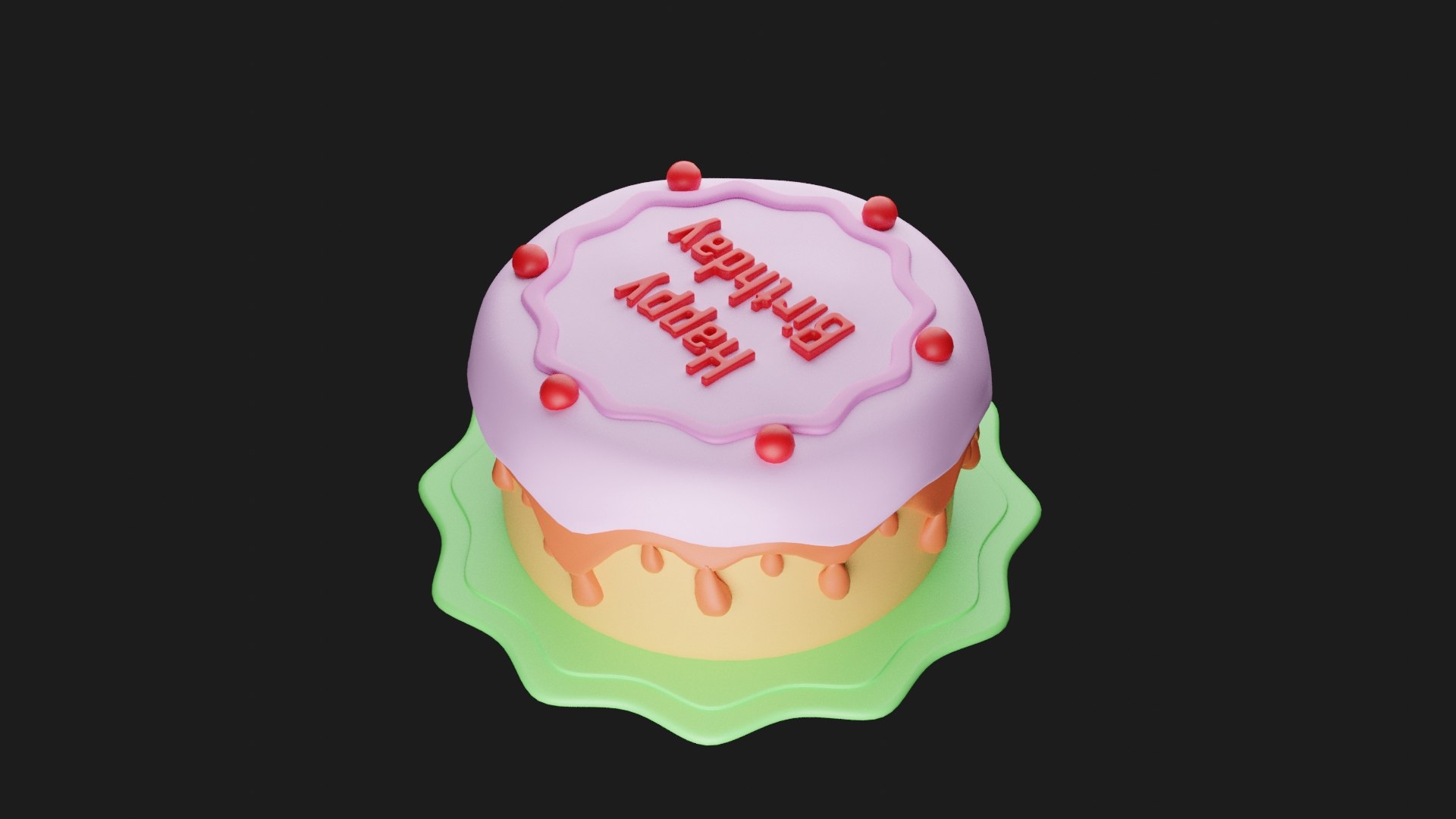3D Birthday Cake Model - TurboSquid 2050445