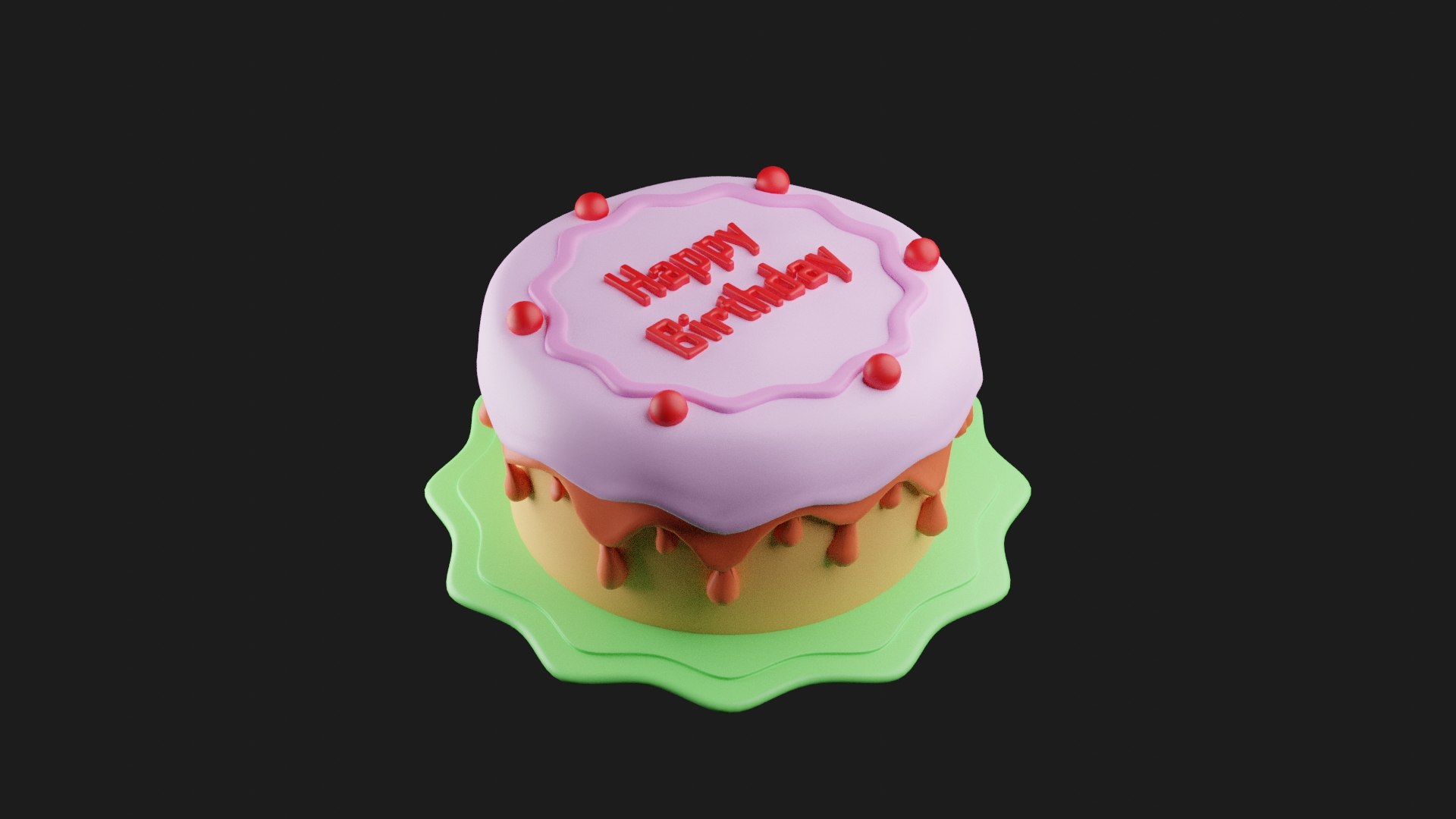 3D Birthday Cake Model - TurboSquid 2050445