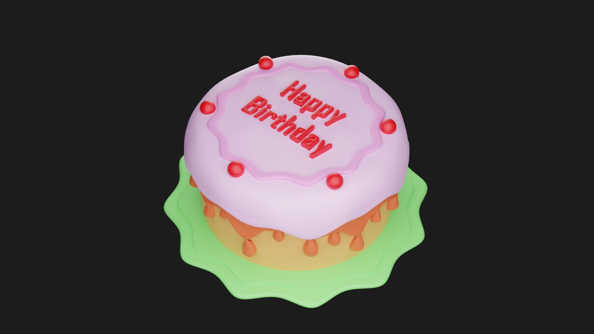 3D Birthday Cake Model - TurboSquid 2050445