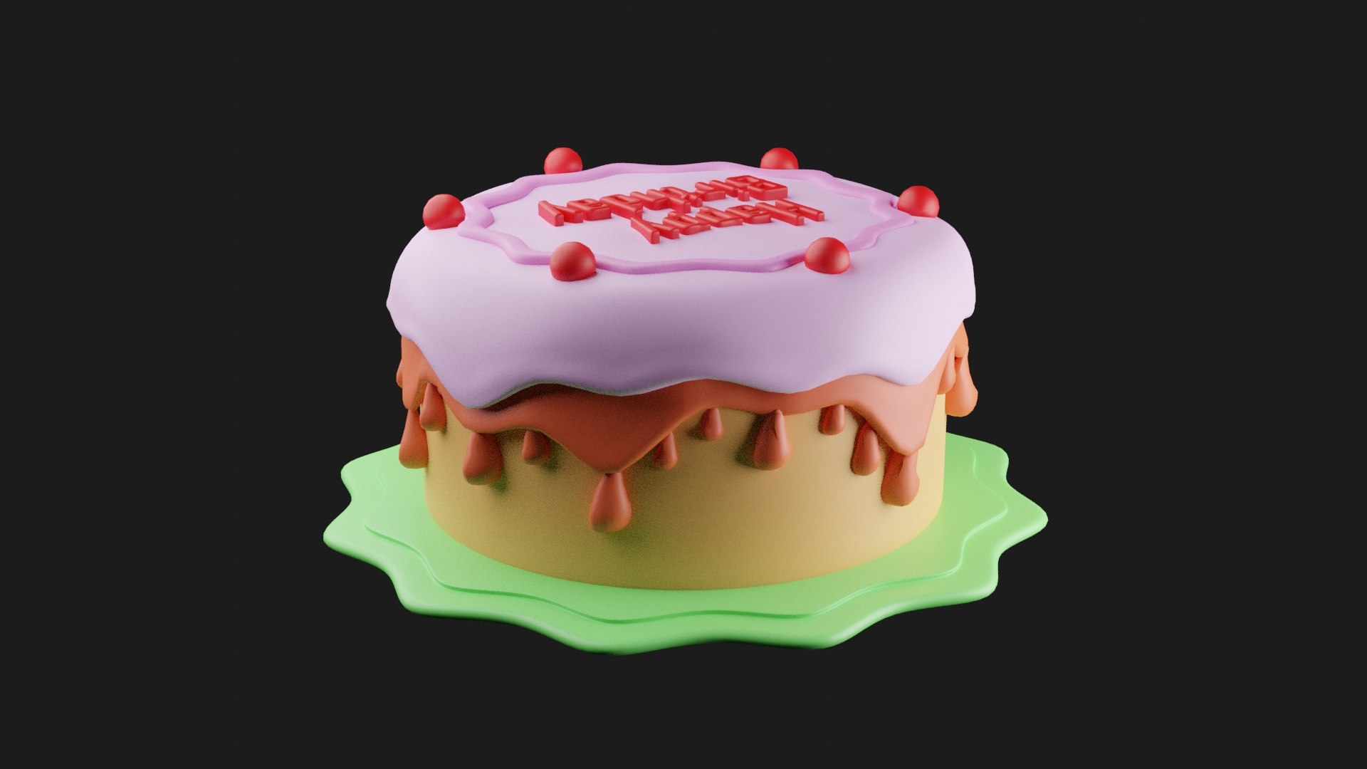 3D Birthday Cake Model - TurboSquid 2050445