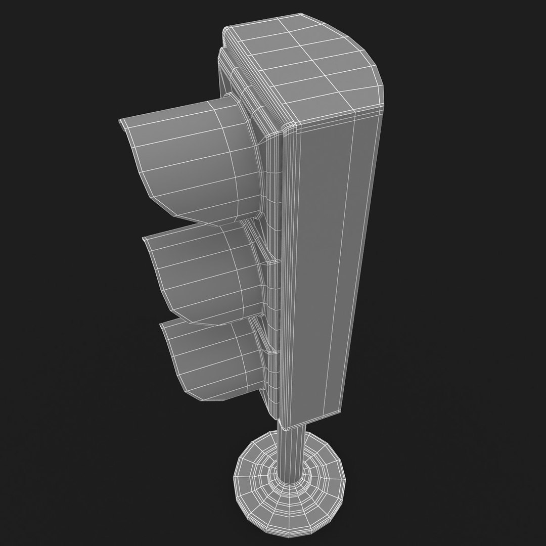 3d Traffic Light 02 Model