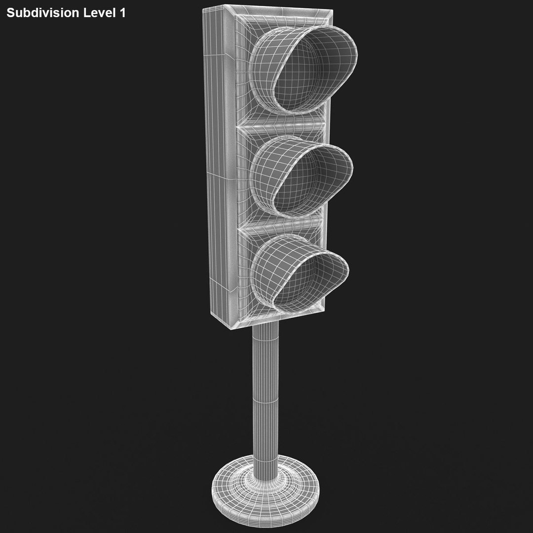 3d Traffic Light 02 Model