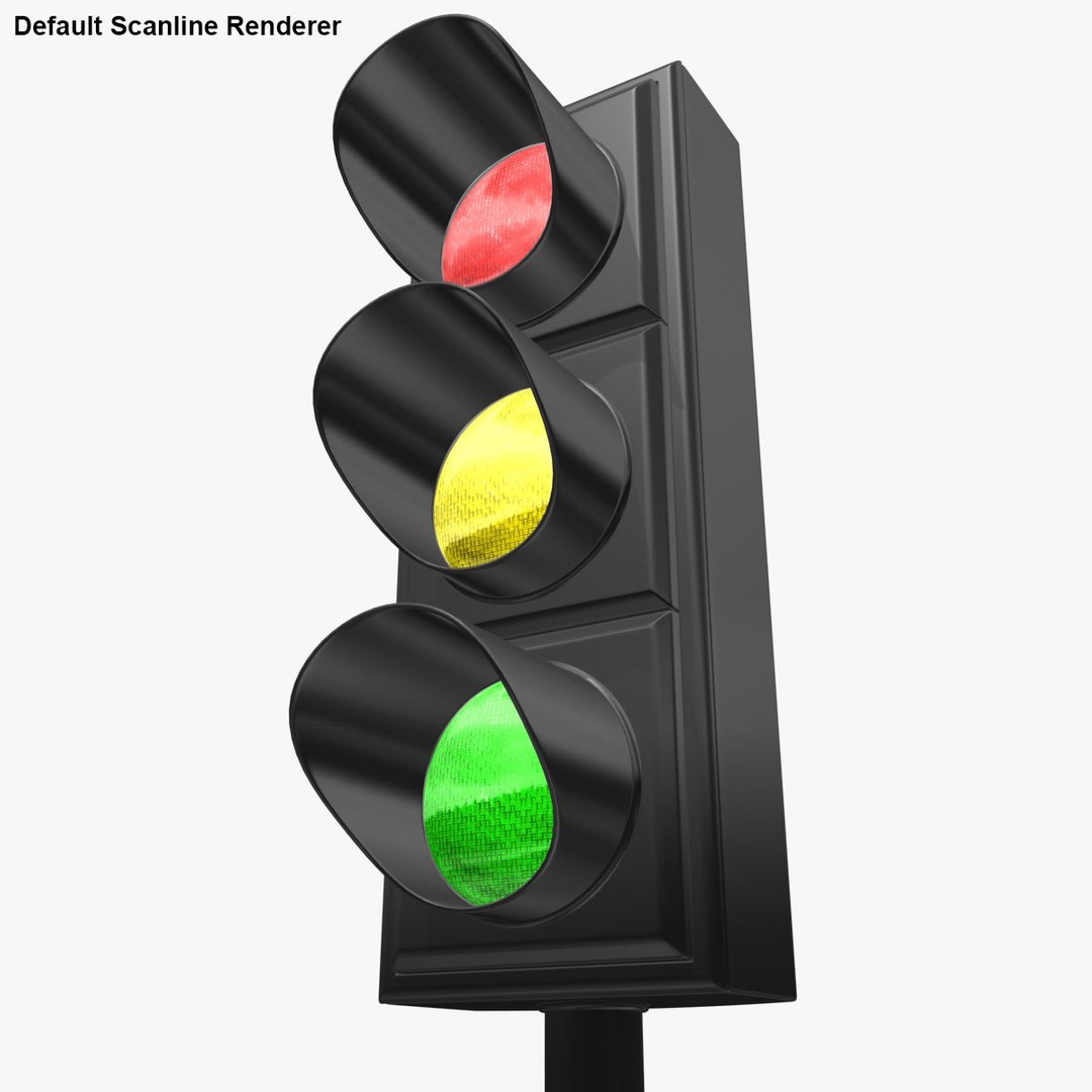 3d Traffic Light 02 Model