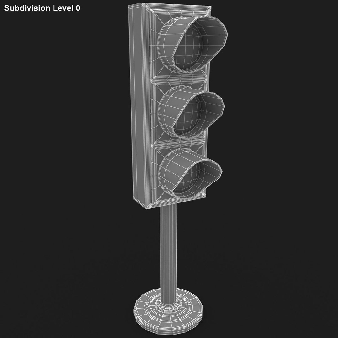 3d Traffic Light 02 Model