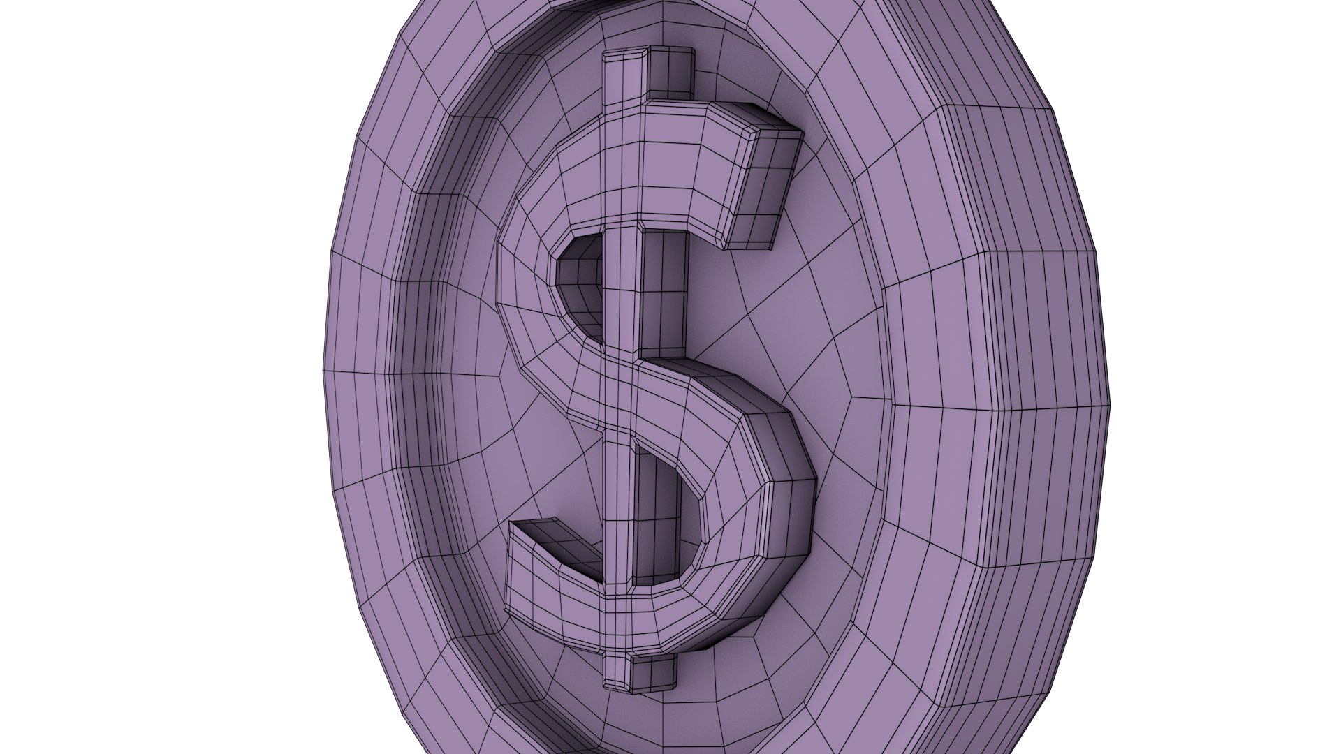 Cartoon Dollar Gold Coin 3D Model - TurboSquid 2171479