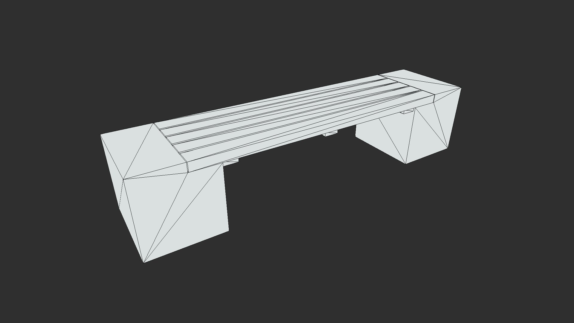 3D Bench 02 Low Poly PBR Realistic Model - TurboSquid 1930483