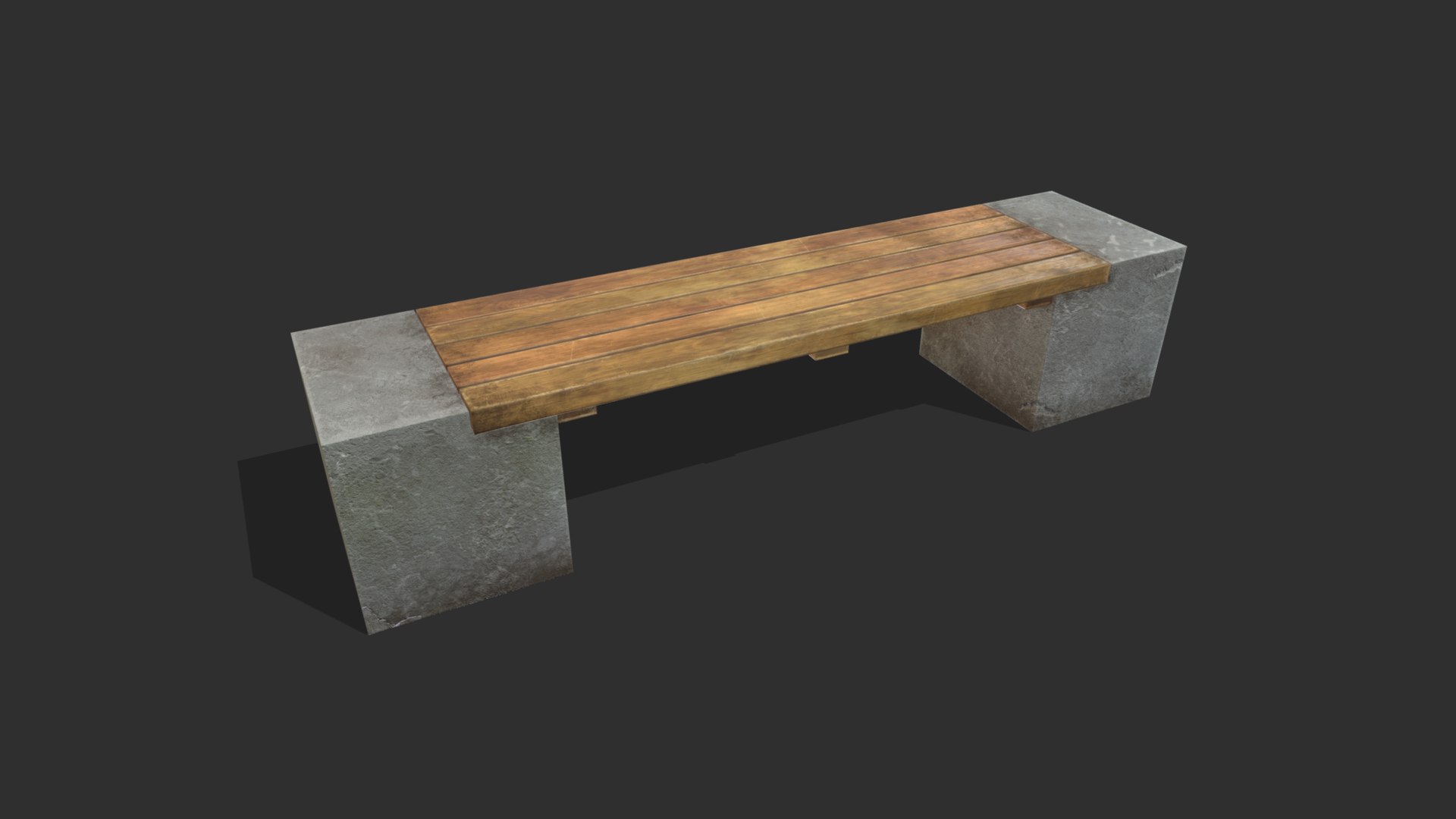 3D Bench 02 Low Poly PBR Realistic Model - TurboSquid 1930483