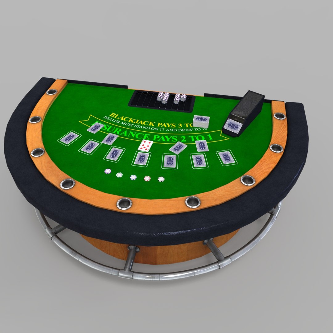 3D black jack table casino - TurboSquid 1340207