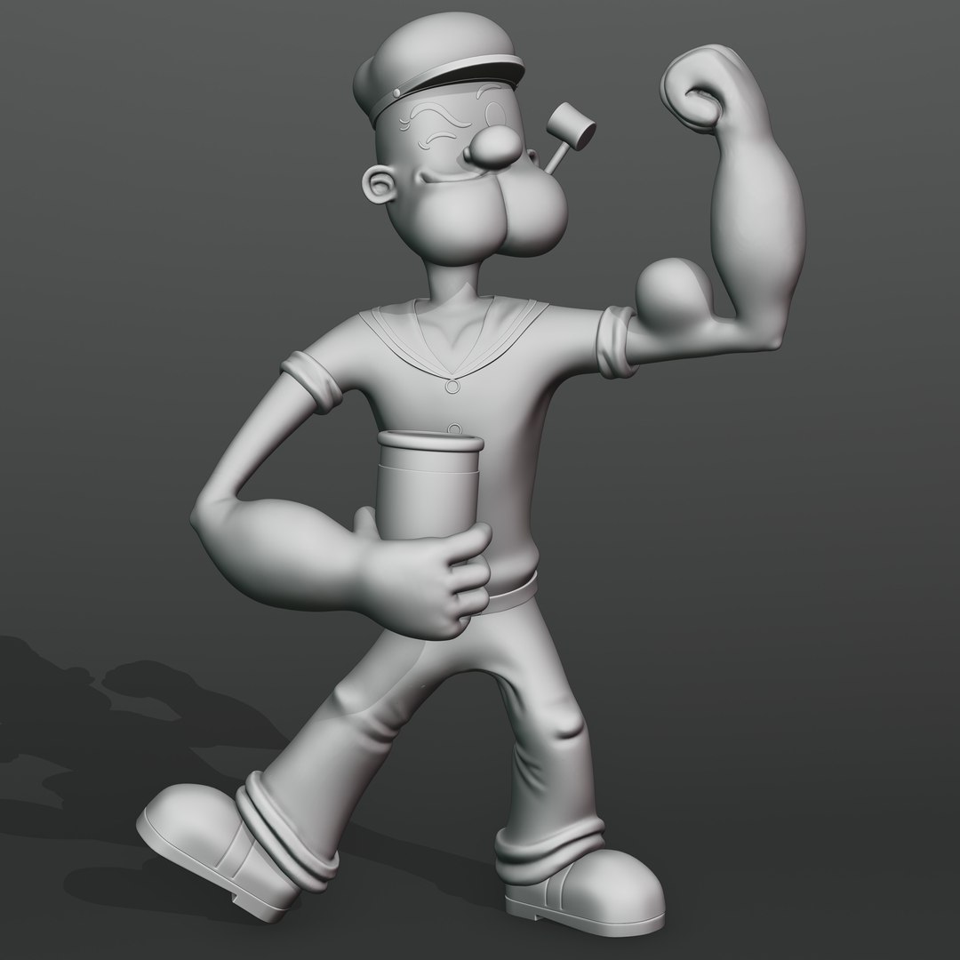 3D Popeye The Sailor - Blender Fan Art Sculpt - TurboSquid 2502134