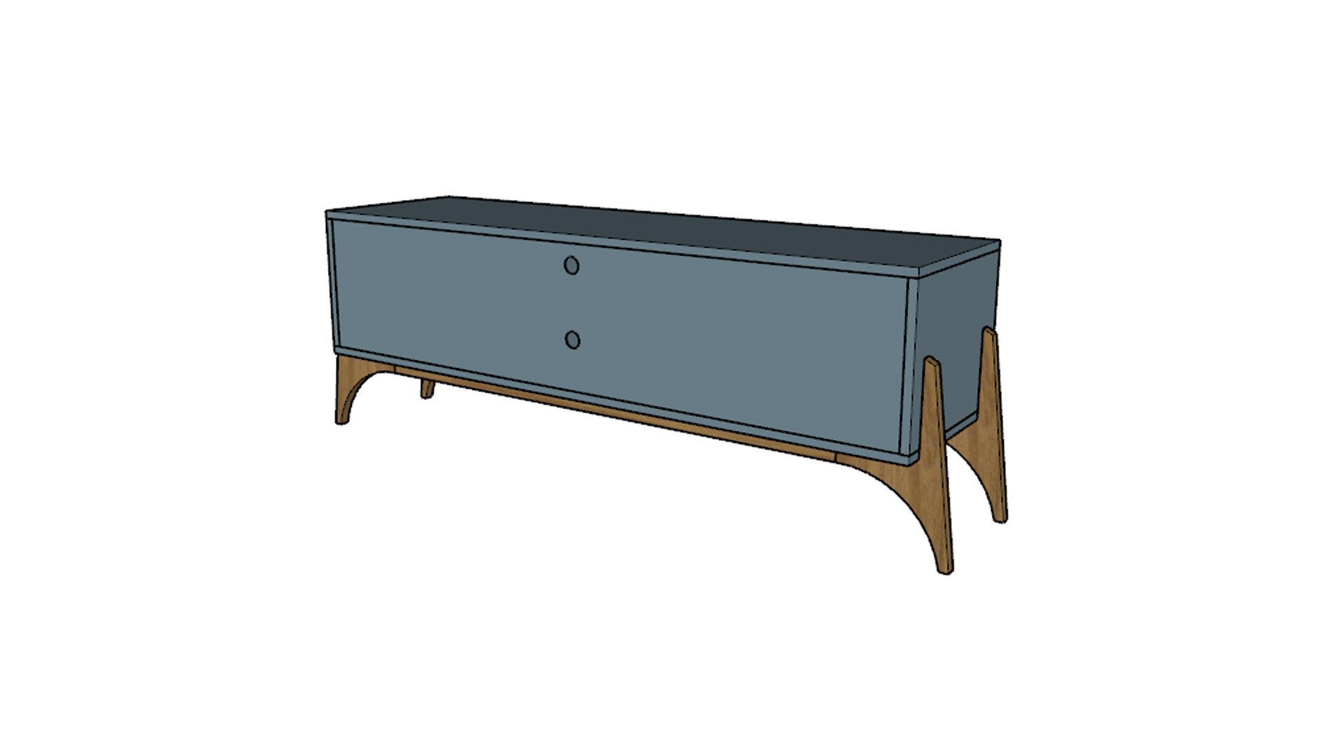 Modern Rack With Doors - Type I 3D Model - TurboSquid 2081044