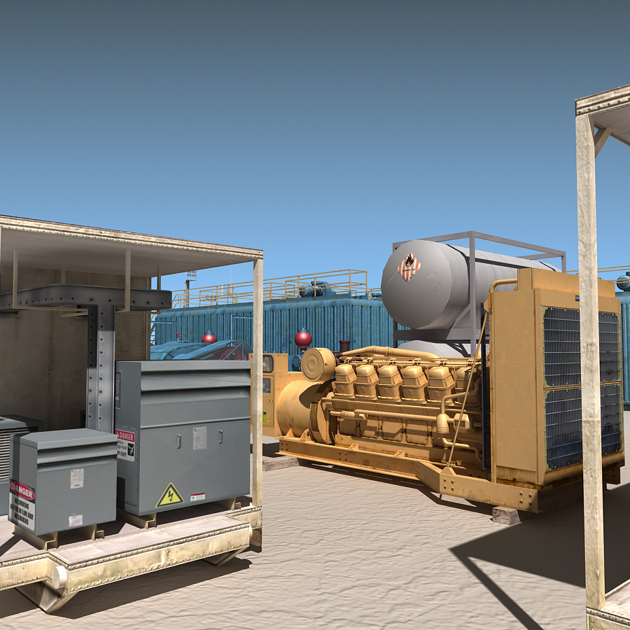 3d land rig elements
