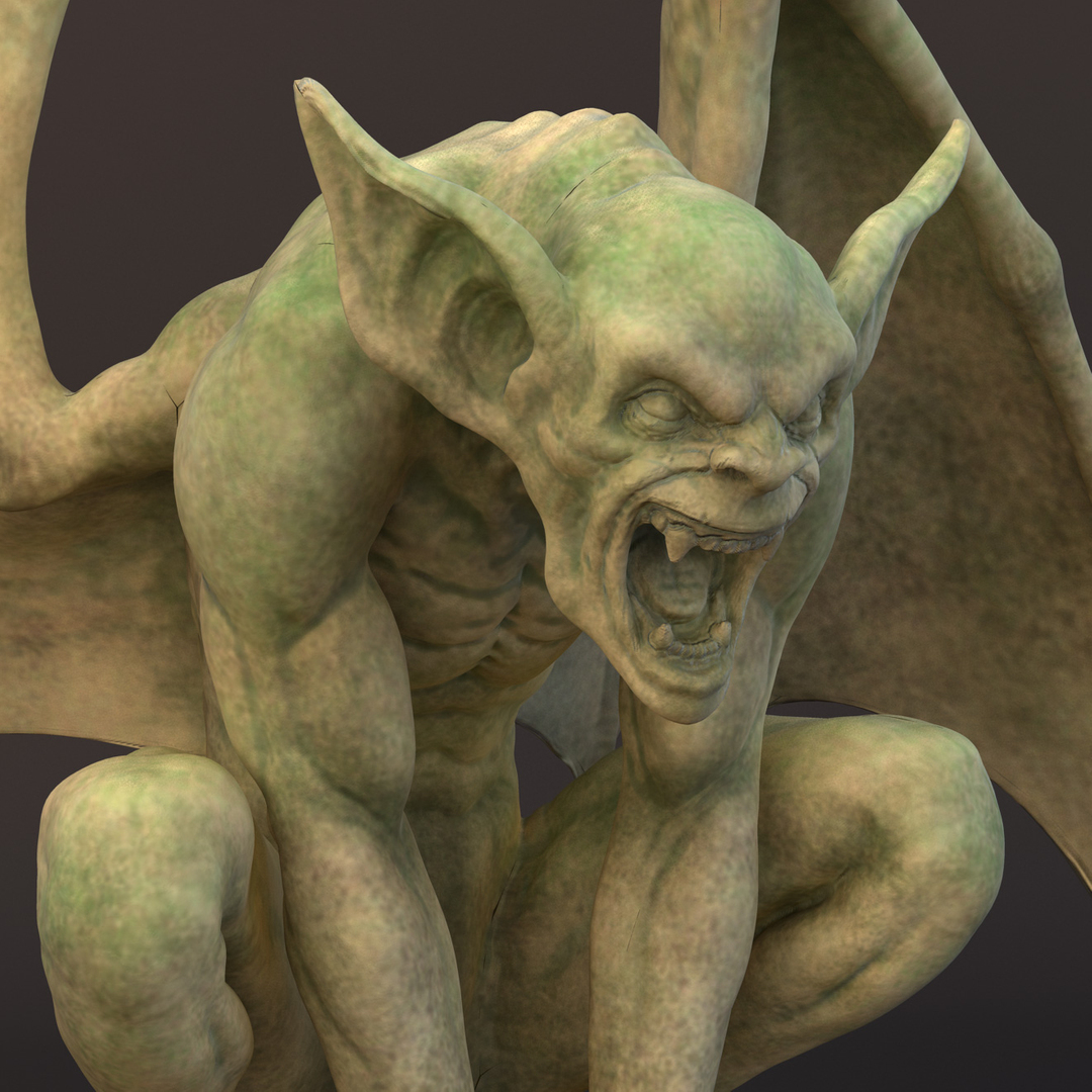 gargoyle sculpture 3d obj