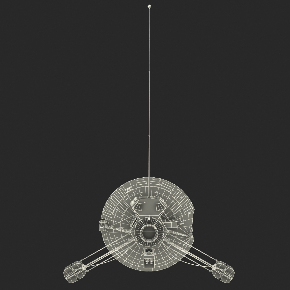 robotic space probe pioneer c4d